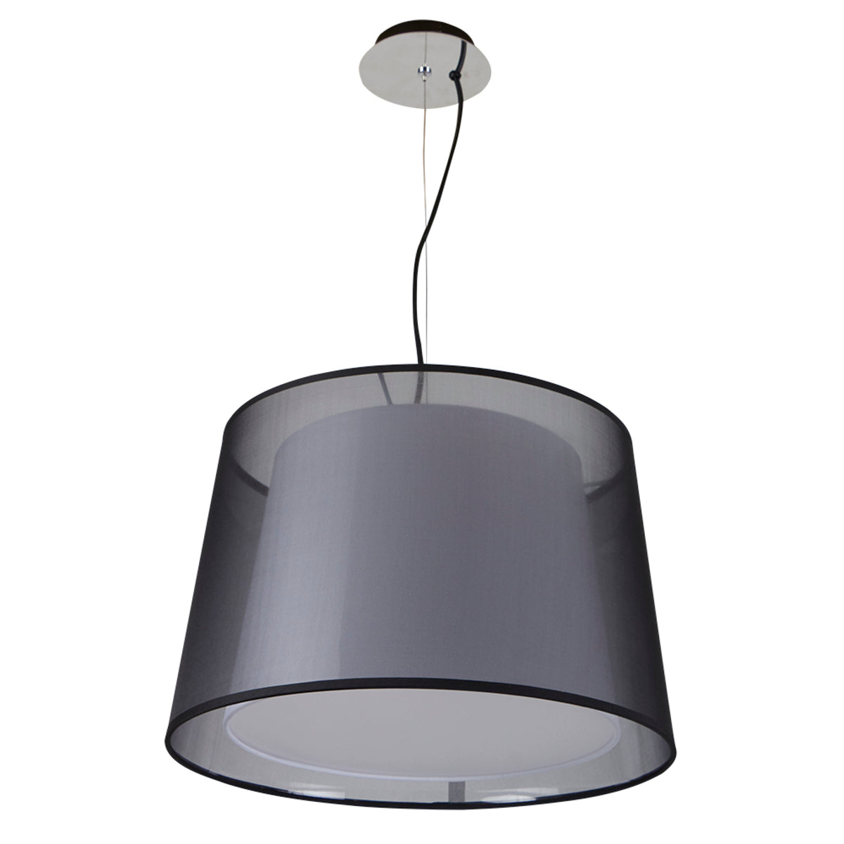 CANDIL DENEB TEXTIL NEGRO SUSPENDIDO S/L 8.5W 100-240V E27 20CTL7283MV ...